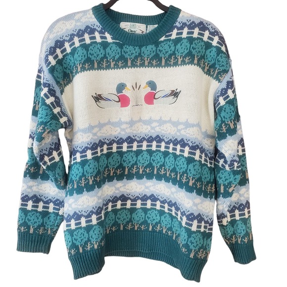 Orvis | Sweaters | Vintage Orvis Duck Pond Sweater L Crewneck ...